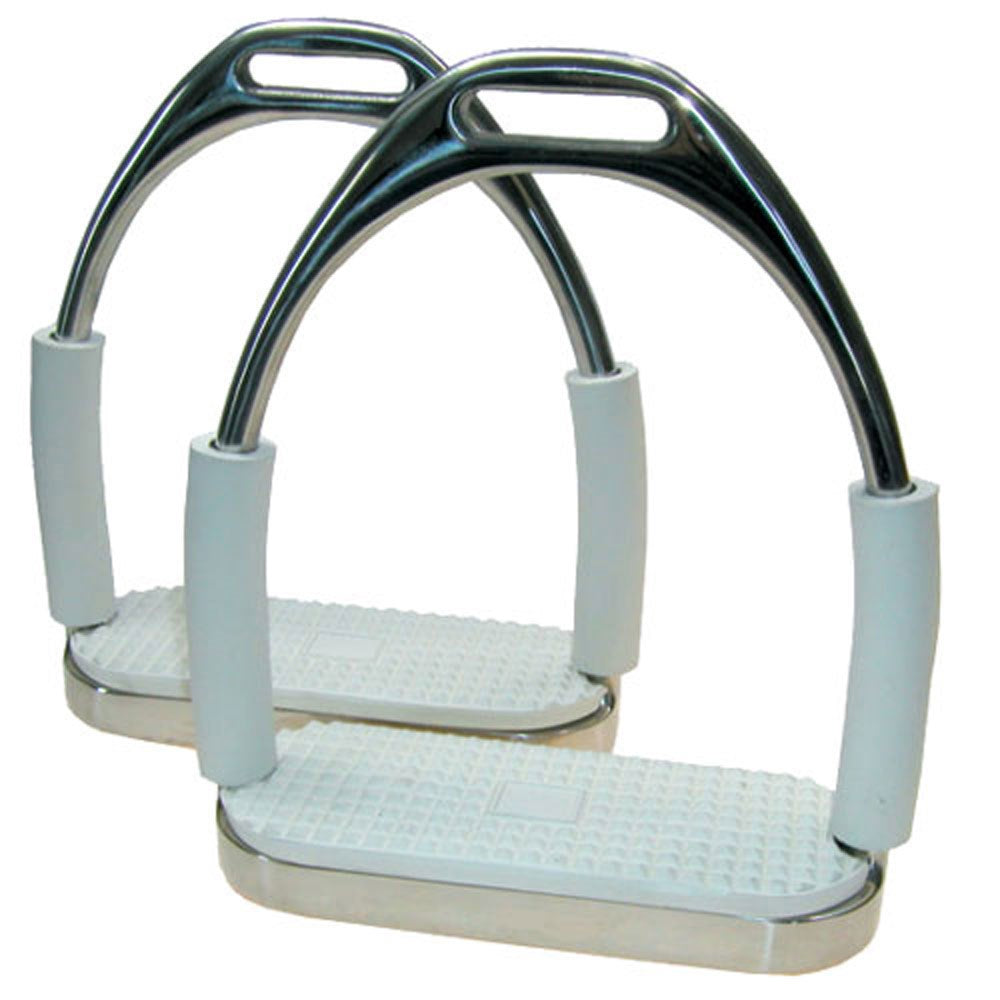 Coronet Double Jointed Flex Stainless Steel Stirrups with White Pad ...