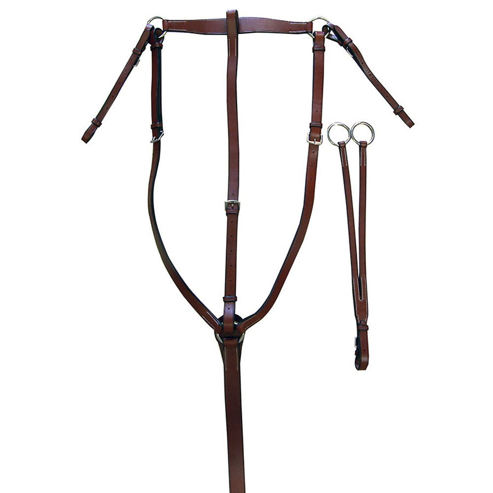 Exselle Elite Traditional Flat Hunt Breastplate with Attachments - Oak ...